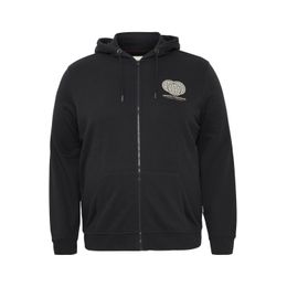 Kapuzensweatjacke Blend "Kapuzensweatjacke BHBSweatshirt", Herren, Gr. 4XL, schwarz, Obermaterial: 55% Polyester PES. 45% Baumwolle CO., normal, Sweatjacken