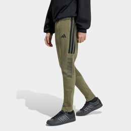Sporthose adidas Sportswear "M TIRO FL PT", Herren, Gr. XL, N-Gr, olive strata, schwarz, Obermaterial: 70% Baumwolle, 30% Polyester, Hosen Sporthose
