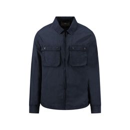 Kurzjacke Fynch-Hatton, Herren, Gr. 4XL, schwarz navy, Web, Obermaterial: 100% Baumwolle, unifarben, regular fit normal, B&uuml;ndchen, Jacken Kurzjacke, mit Brusttaschen