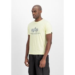 T-Shirt Alpha Industries "Basic T-Shirt BL", Herren, Gr. M, gelb (retro gelb), Obermaterial: 100% Baumwolle, Shirts T-Shirt