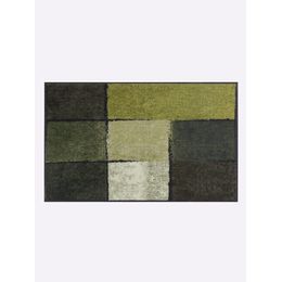 Fu&szlig;matte Salonloewe Gr. 2, gr&uuml;n (gr&uuml;n, gemustert), B:50cm H:7mm L:75cm, Kunstfaser, Polyamid, Teppiche, Fu&szlig;matte