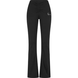 Leggings Karl Kani "Karl Kani Damen", Damen, Gr. S, US-Gr&ouml;&szlig;en, schwarz, 97% Baumwolle, 3% Elasthan, slim fit, Hosen Leggings