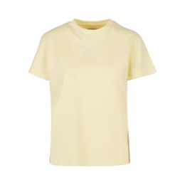 T-Shirt Karl Kani "Karl Kani Damen KW221-001-2 Small Signature Tee light yellow", Damen, Gr. S, gelb (light gelb), 100% Baumwolle, normal, Rundhals, Shirts T-Shirt