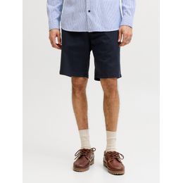 Jack & Jones Chinoshorts JACK & JONES "JPSTACE VANCE CHINO SHORTS REG SN", Herren, Gr. S, N-Gr, schwarz navy, Web, Obermaterial: 97% Baumwolle, 3% Elasthan, unifarben, relaxed fit kniefrei, Hosen Chinoshorts, Baumwollmischung, relaxed fit