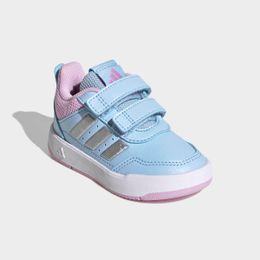 Sneaker adidas Sportswear "TENSAUR SPORT 3.0 KIDS", M&auml;dchen, Gr. 23, clear sky, silber metallic, bliss lila, Synthetik, Textil, Schuhe Sneaker, f&uuml;r Kinder, mit Klettverschluss