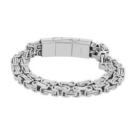 Adelia&acute;s Edelstahlarmband ADELIA&acute;S "Herren K&ouml;nigskettenarmband aus Edelstahl" Gr. 19, silber, Armb&auml;nder, Herren, 19, Edelstahl, Edelstahlarmband