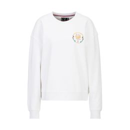 19V69 Italia Sweatshirt 'Sinja Tennis 2' Damen Gr&ouml;&szlig;e XXL gelb / gr&uuml;n / dunkelpink / wei&szlig;