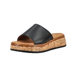 Pantolette Gabor COMFORT "Gabor Comfort Pantoletten Glattleder", Damen, Gr. 40, schwarz, Glattleder, Schuhe Pantolette