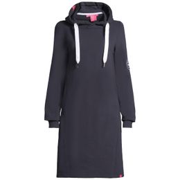 Midikleid SALZHAUT "Knielanges Kleid (Midi) M&Ouml;&Ouml;V", Damen, Gr. XS, EURO, blau (navy), Obermaterial: 65% Baumwolle CO. 35% Polyester PES., Kleider Midikleid