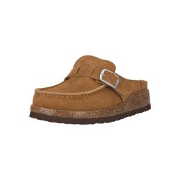 Pantolette NOU "Emilian V2", Damen, Gr. 37, braun, Rindsleder, Schuhe Pantolette, mit gepolstertem Fersenbereich