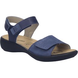 Sandale Josef Seibel "Ibiza 13, dunkelblau", Damen, Gr. 38, blau (dunkelblau), Obermaterial: 100% Rindsleder Leather cow., Schuhe Sandale