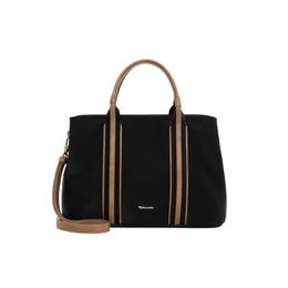 Shopper Tamaris "Shopper TAS Kirsten", Damen, Gr. B/H/T: 34,5cm x 22,5cm x 12cm 0, schwarz (schwarz 100), Polyurethan, Taschen Shopper