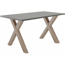 M&auml;usbacher Schreibtisch M&Auml;USBACHER "Mio", braun (eichefarben, graphit), B:120cm H:75cm T:70cm, Tische, Schreibtisch