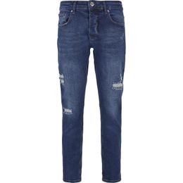 Bequeme Jeans 2Y Premium "2Y Premium Herren 2Y Tapered Fit Jeans", Herren, Gr. 30, Normalgr&ouml;&szlig;en, blau, 97% Baumwolle, 3% Elasthan, unifarben, Jeans