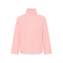 Strickfleece-Pullover oxmo "Strickpullover OXNelly", Damen, Gr. XXL, pink (parfait pink), Obermaterial: 50% Polyacryl PAN. 50% Polyacryl PAN recyc.., Pullover