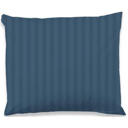 Kissenbez&uuml;ge Descanso "Hotel Sevilla", dunkle blau, B:70cm L:60cm, Mako-Satin, Satin, Kissenbez&uuml;ge, Baumwolle, Mako-Satin, 1 St&uuml;ck, Luxe, Streifen, uni