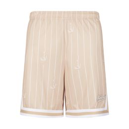 Shorts Karl Kani "Karl Kani Herren", Herren, Gr. M, US-Gr&ouml;&szlig;en, sand, wei&szlig;, 100% Polyester, loose fit, Hosen Shorts