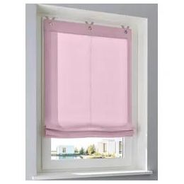 Raffrollo Heine HOME Gr. 3, mauve, B:80cm H:140cm, Raffrollos