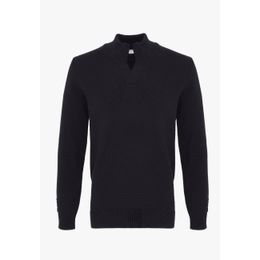 Stehkragenpullover FELIX HARDY "Pullover Stehkragen", Herren, Gr. M, schwarz, 100% Baumwolle, Pullover Stehkragenpullover