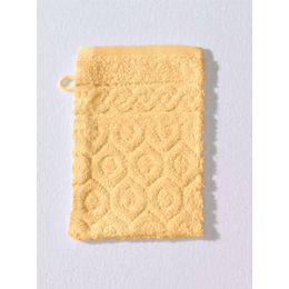 Handtuch Ross Gr. 1, gelb (vanillegelb), B:50cm L:100cm, Walkfrottee, 100% Baumwolle, Handt&uuml;cher