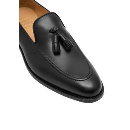 Loafer Henry Stevens "Marshall TL", Herren, Gr. 44, schwarz, Leder, Schuhe Loafer