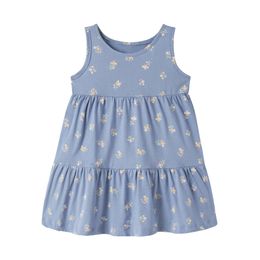 Minikleid name it "NMFVIGGA SPENCER DRESS", M&auml;dchen, Gr. 116, N-Gr, lila impression aop:floral bundles, Jersey, Obermaterial: 100% Baumwolle, bedruckt, normal normal, Rundhals, Kleider Minikleid, im sommerlichen Alloverprint