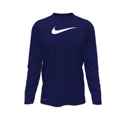 T-Shirt Nike "LONG SLEEVE HYDROGUA", M&auml;dchen, Gr. L, midnight navy, Jersey, Obermaterial: 100% Polyester, normal, Rundhals, Shirts T-Shirt, f&uuml;r Kinder, sportlicher Stil, Kurzarm, mit Dri-FIT-Technologie