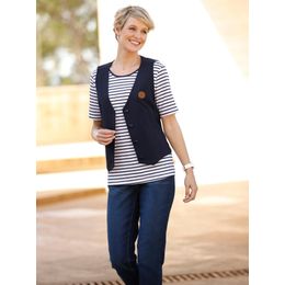 Kurzweste Classic Basics, Damen, Gr. 44, marine, 100% Polyester, unifarben, Westen