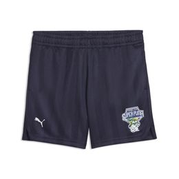 Sporthose Puma "Super Puma Shorts Jungen", M&auml;dchen, Gr. 176, Normalgr&ouml;&szlig;en, new navy blau, Obermaterial: 100% Polyester. Tasche &ndash; Oben: 100% Polyester, bedruckt, regular fit, Hosen Sporthose