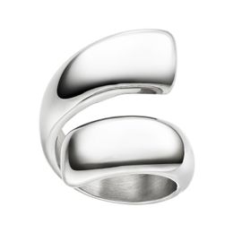 Fingerring Jobo "offen" Gr. 54, silber (edelstahlfarben), Fingerringe, Damen, 54, Edelstahl, Fingerring, aus Edelstahl