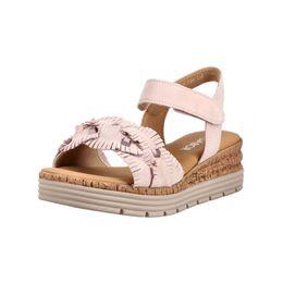 Riemchensandale Gabor COMFORT "Gabor Comfort Sandalen Veloursleder", Damen, Gr. 40,5, rosa, Veloursleder, Schuhe Riemchensandale