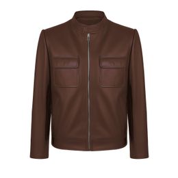 FELIX HARDY Herren Lederjacke "Lederjacke mit Rei&szlig;verschluss"braun, Gr. M, 100% Lammleder, Jacken
