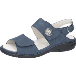Waldl&auml;ufer Sandale WALDL&Auml;UFER "GUNNA", Damen, Gr. 4,5 (37,5), jeansblau, Nubukleder, unifarben, Basic, Schuhe Sandale, Sommerschuh, Komfortschuh, Sandalette in Bequemweite G (= weit)