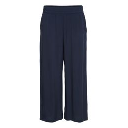 Stoffhose oxmo "Stoffhose OXElisabeth", Damen, Gr. 40, N-Gr, blau (total eclipse), Obermaterial: 100% Viskose LENZING ECOVERO CV LenzEcov., Hosen Stoffhose