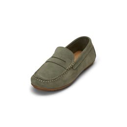 Marc O'Polo Mokassin MARC O'POLO "aus Velours-Rindleder", Herren, Gr. 38, fresh sage, Obermaterial: 100% Leder (Rind), unifarben, Schuhe Mokassin