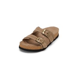 Marc O'Polo Sandale MARC O'POLO "aus weichem Veloursleder", Damen, Gr. 36, schwarzer sand, Obermaterial: 100% Leder, unifarben, Schuhe Sandale