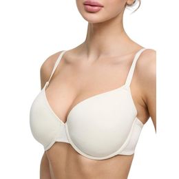 Cfab (formerly Creamy Fabrics) Bra 'Baumwoll T-Shirt-BH mit B&uuml;gel' female White size 80