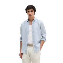 Marc O'Polo Langarmhemd MARC O'POLO "aus feinem Leinen-Chambray", Herren, Gr. XL, Normalgr&ouml;&szlig;en, light blau, Obermaterial: 100% Leinen, unifarben, figurbetont normal, Doppelmanschette, Hemden