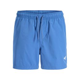 Jack & Jones PlusSize Badeshorts "JPSTMAUI TROPIC SOLID SWIM SHORTS PLS", Herren, Gr. 44, N-Gr, delft, Polyester, JACK & JONES PLUSSIZE, unifarben, Badehosen Badeshorts