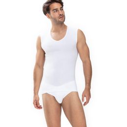 Achseltop Mey "Casual Cotton (K)", Herren, Gr. S, N-Gr, wei&szlig;, Feinripp, Obermaterial: 100% Baumwolle, k&ouml;rpernah, V-Ausschnitt, Unterhemden, ohne auftragende Seitenn&auml;hte