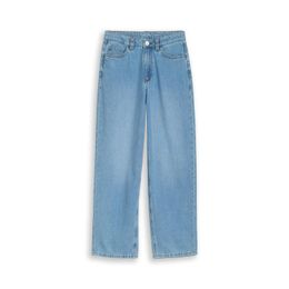 Tapered-fit-Jeans Tom Tailor, Jungen, Gr. 158, N-Gr, used light stone blau denim, Denim/Jeans, Obermaterial: 100% Baumwolle. Futter: 100% Baumwolle, unifarben, relaxed fit lang, Jeans, im Five-Pocket Style