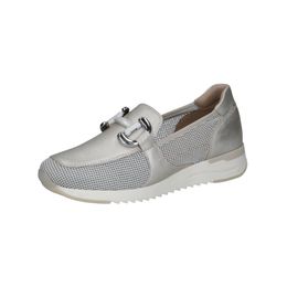 Slipper Caprice "Caprice Slipper Leder/Textil", Damen, Gr. 38, platin, Leder, Textil, Schuhe Slipper