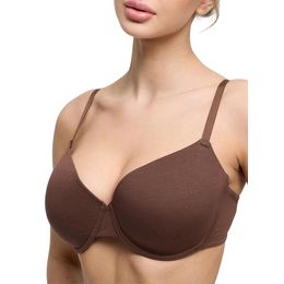 Cfab (formerly Creamy Fabrics) Bra 'Baumwoll T-Shirt-BH mit B&uuml;gel' female Brown size 80