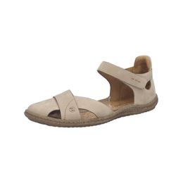 Riemchensandale Josef Seibel "Josef Seibel Sandalen Leder", Damen, Gr. 40, creme, Leder, Schuhe Riemchensandale