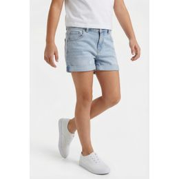 Jeansshorts LEVI'S KIDS "LVG GIRLFRIEND SHORTS", M&auml;dchen, Gr. 16 (164), N-Gr, heat wave, Denim/Jeans, Obermaterial: 69% Baumwolle, 30% Polyester, 1% Elasthan, Jeans Jeansshorts, for GIRLS