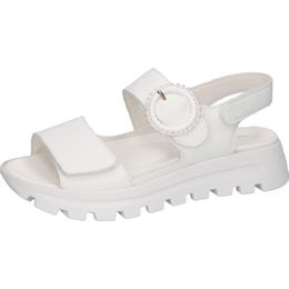 Waldl&auml;ufer Plateausandale WALDL&Auml;UFER "H-NELE", Damen, Gr. 5 (38), wei&szlig;, Nappaleder, unifarben, Schuhe, Sommerschuh, Klettschuh in Komfortweite H (= sehr weit)