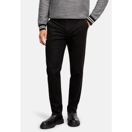 Stoffhose OLYMP "OLYMP Chino, modern fit", Herren, Gr. 32, L&auml;nge 30, schwarz, 67% Baumwolle, 24% Lyocell, 7% Polyester, 2% Elasthan, Hosen Stoffhose