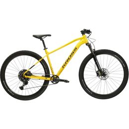 Mountainbike KROSS "Hardtail Level 4.0" Gr. 41, gelb (gelb, schwarz), Fahrr&auml;der, Herren, 41cm, 29 Zoll (73,66cm) hinten: 29 Zoll (73,66cm)