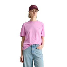 Marc O'Polo T-Shirt MARC O'POLO DENIM "mit R&uuml;ckenprint", Damen, Gr. L, pale bubblegum, Obermaterial: 100% Baumwolle, unifarben, Basic, relaxed fit, Rundhals, normaler Saum, Shirts T-Shirt