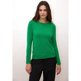 Strickpullover STREET ONE STUDIO, Damen, Gr. 38, bold gr&uuml;n, Stoff, 30% Polyester, 27% Polyacryl, 23% Polyamid, 20% Viskose, unifarben, comfort fit normal, Rundhals, Rippb&uuml;ndchen, Pullover Strickpullover, mit Rundhalsausschnitt